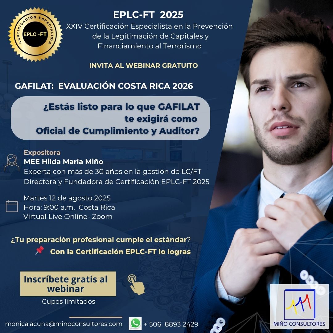 Webinar Gratuito | Certificación EPLC-FT 2025 – Miño Consultores
